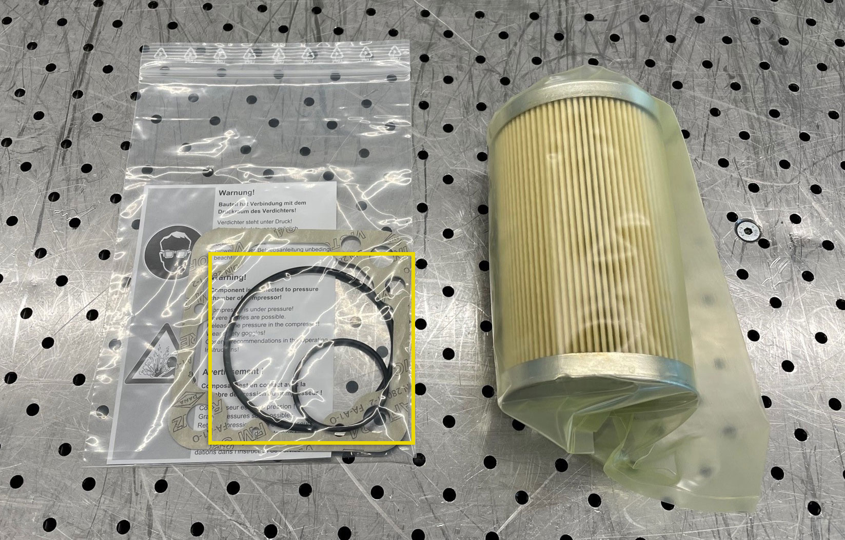 Mount new oil filter